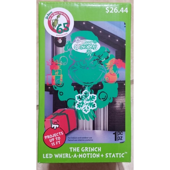 Disney | Holiday | Gemmy Dr Seuss The Grinch Whirlamotion Led Light ...